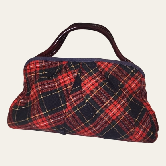 Vintage | Bags | Vintage 6s Plaid Bakelite Purse | Poshmark